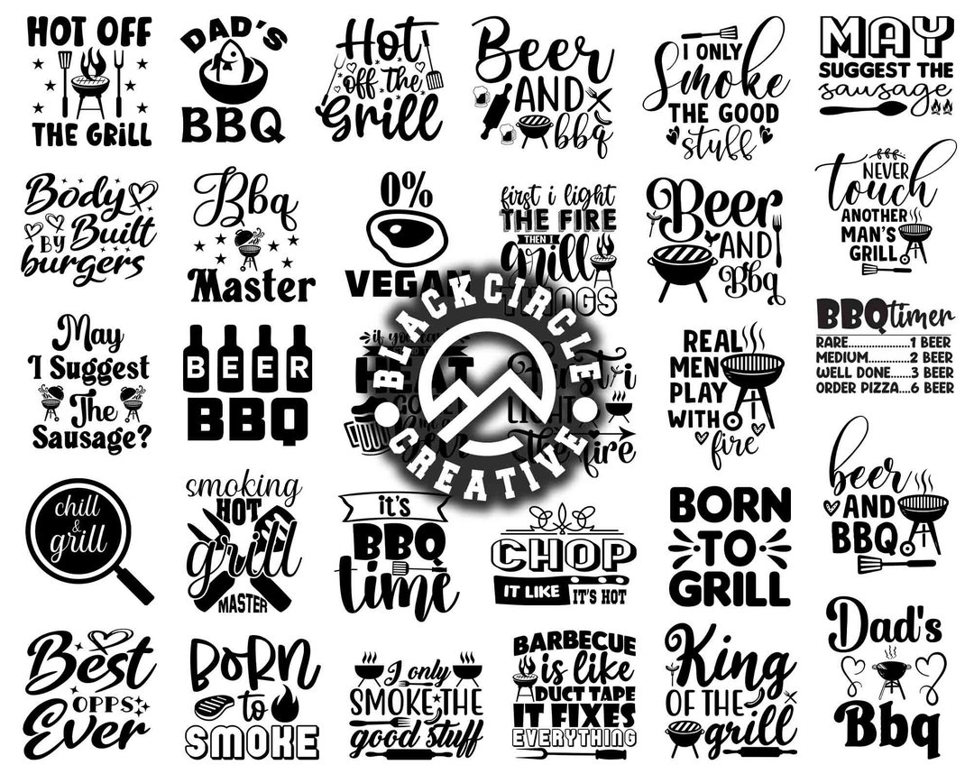 Barbecue Svg Bundle, Grill Svg, BBQ Quotes Svg, Funny Barbecue Quotes ...