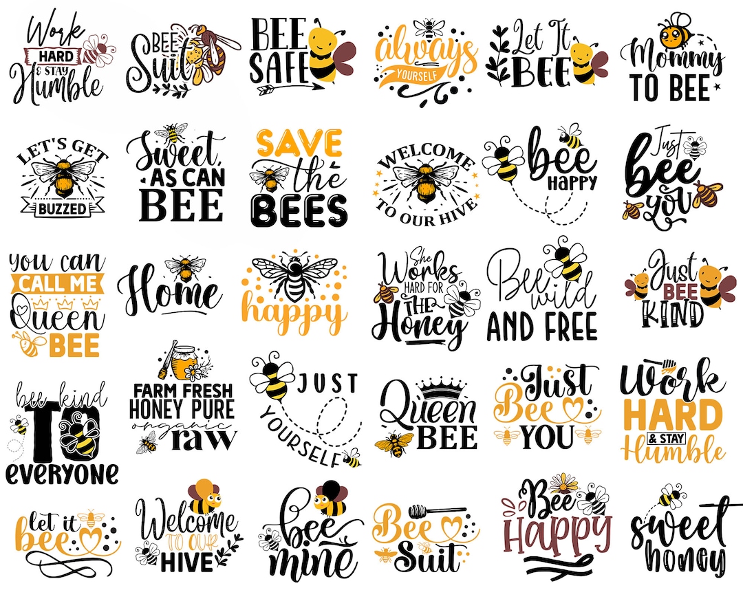 70+ Bee Svg Bundle, Honey Bee Svg, Bee Sayings Svg, Bee Kind Svg ...