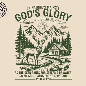 In Nature's Majesty God's Glory is Displayed, Christian Deer, Bible ...