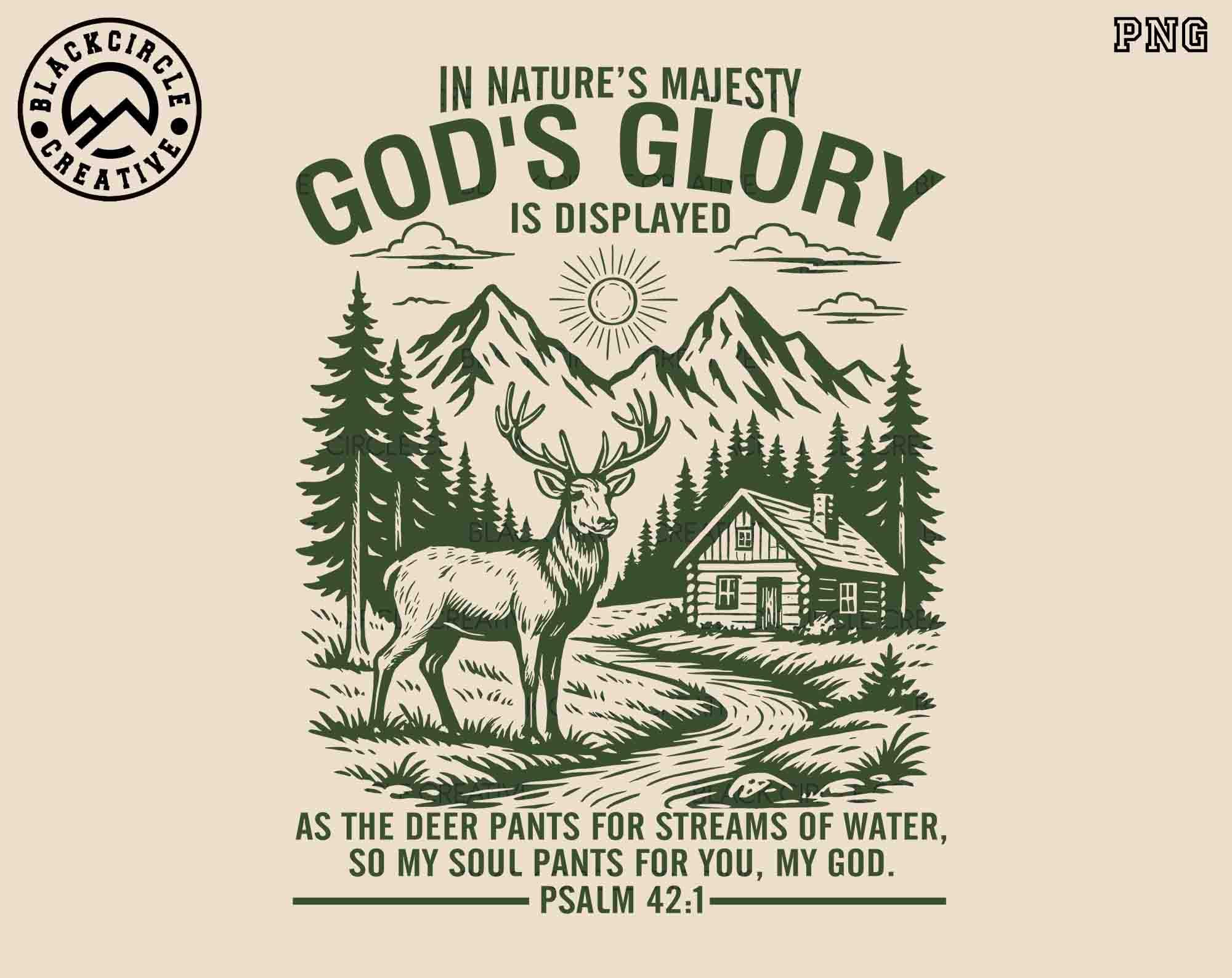 In Nature's Majesty God's Glory is Displayed, Christian Deer, Bible ...