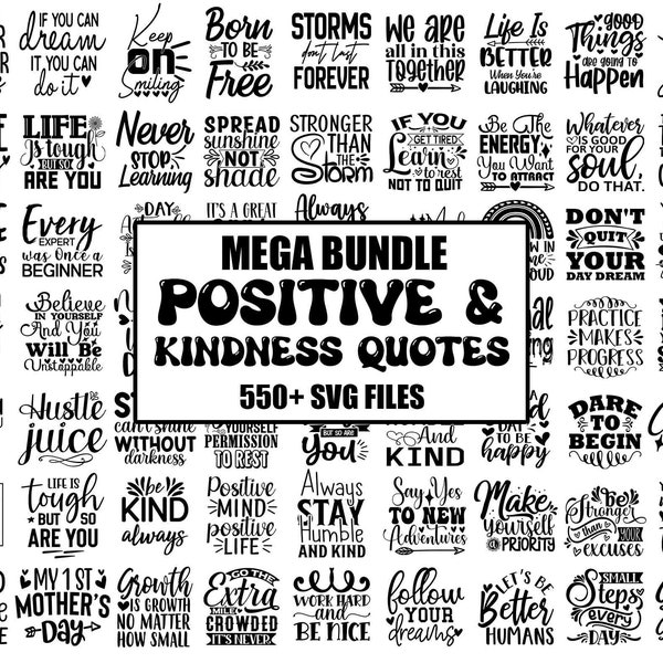 Positive Quotes Svg - Etsy