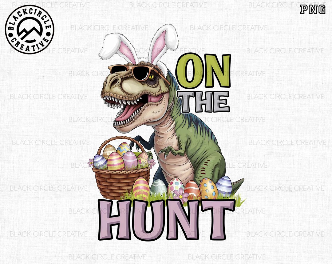 On the Hunt Png, Easter Saurus Rex Png, T-rex Dinosaur Png, Kids Easter ...