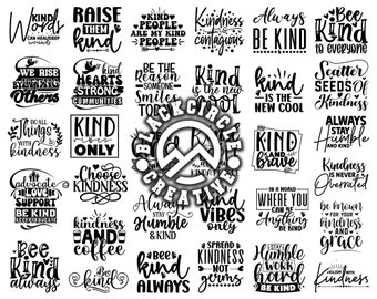 Kindness Svg Bundle, Be Kind Svg, Inspirational Svg, Motivational Svg ...