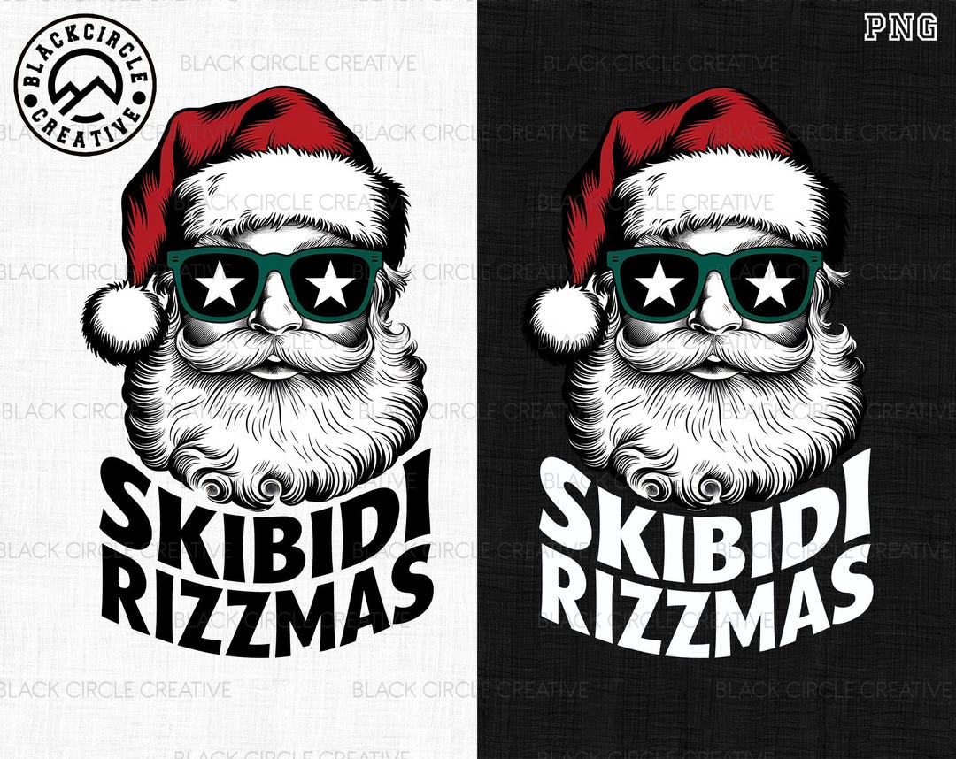 Skibidi Rizzmas Png, Merry Rizzmas Png, Santa Bruh Christmas Png, Rizz ...