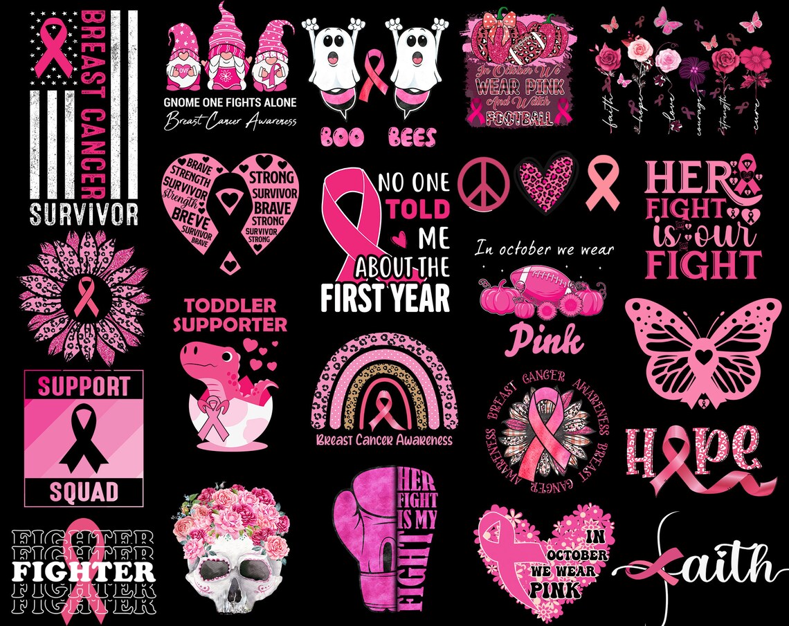 100 Breast Cancer Png Bundle Breast Cancer Awareness Png in - Etsy