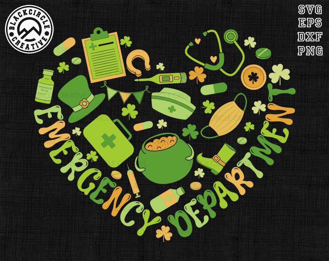 Emergency Department Patrick Day Svg, ER Nurse Patrick Svg, Emergency ...