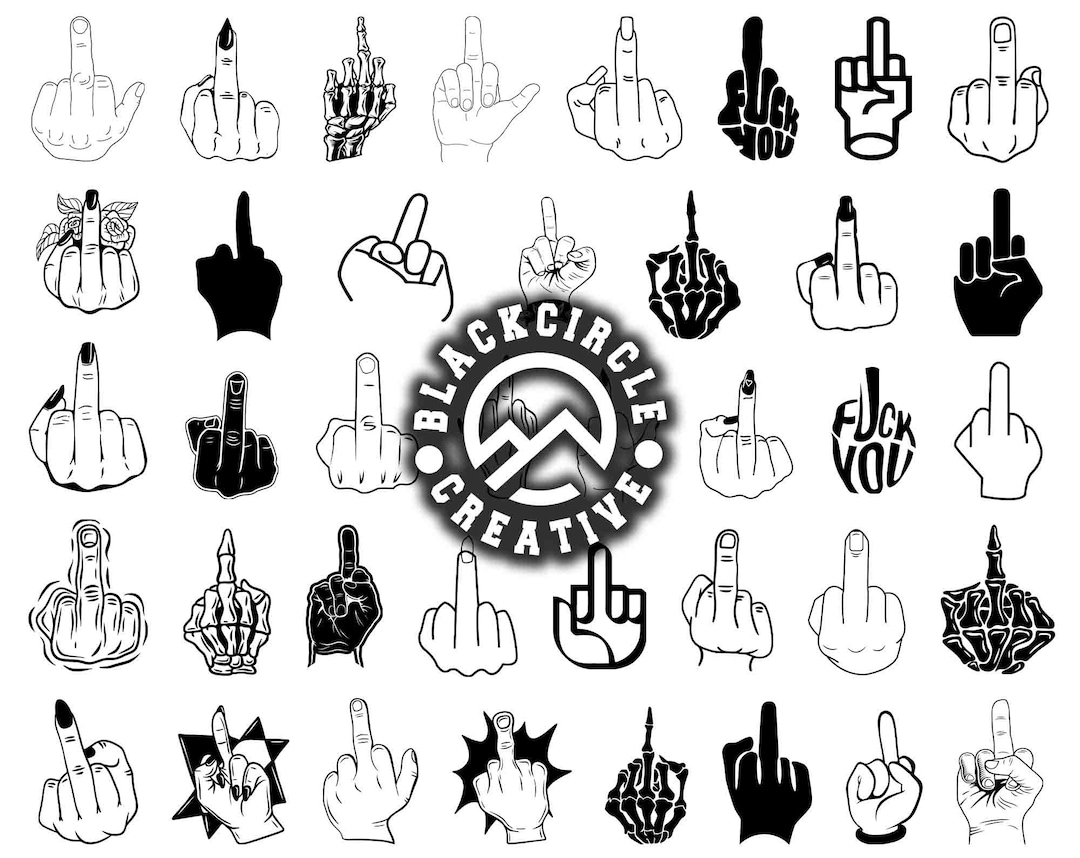 Middle Finger Svg Bundle, Middle Finger Svg, Lady Middle Finger Svg ...