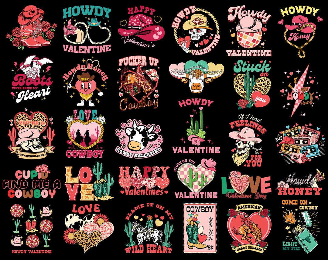 Western Valentine Svg Bundle Howdy Valentine Svg Howdy Honey - Etsy