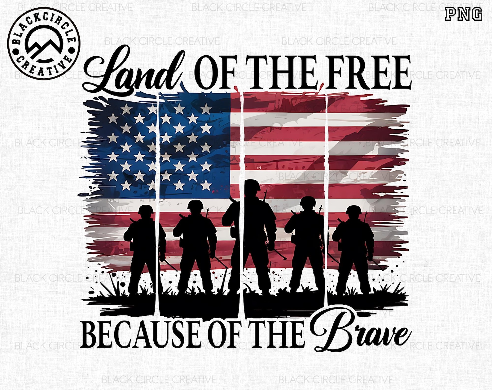 Land of the Free Because of the Brave Png,4th of July, USA Patriotic ...