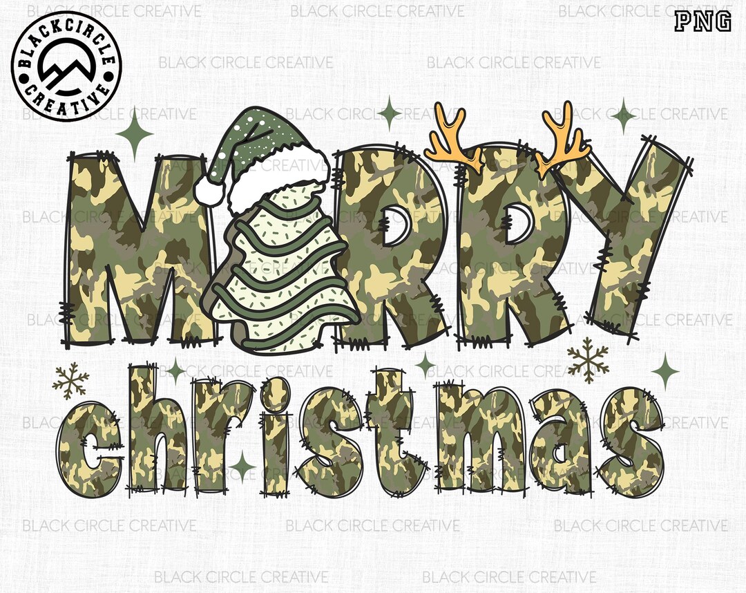 Merry Christmas Png, Camo Christmas Png, Camo Merry Xmas Tree Cake Png ...