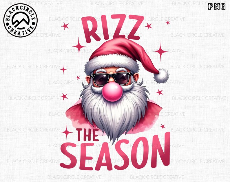 Rizz the Season Png, Skibidi Rizzmas Png, Merry Rizzmas Png, Santa ...