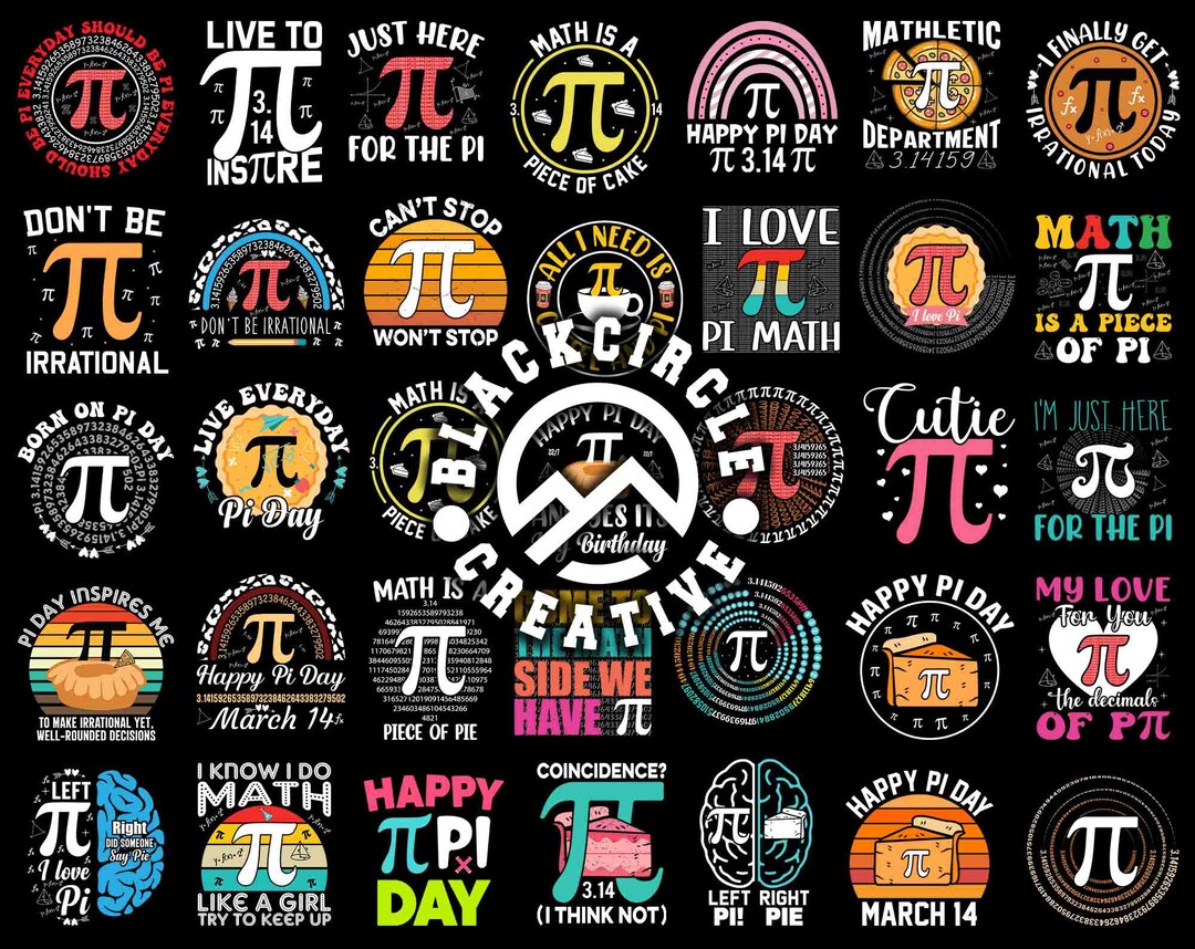 Happy Pi Day Svg Bundle, Pi Day Svg, Math Teacher Svg, Pi Day Rainbow ...