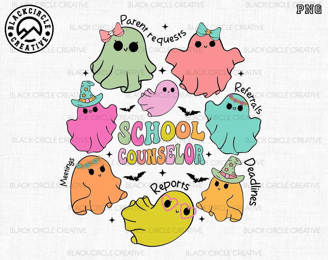 School Counselor Halloween Png, Spooky School Psychologist Png, School ...