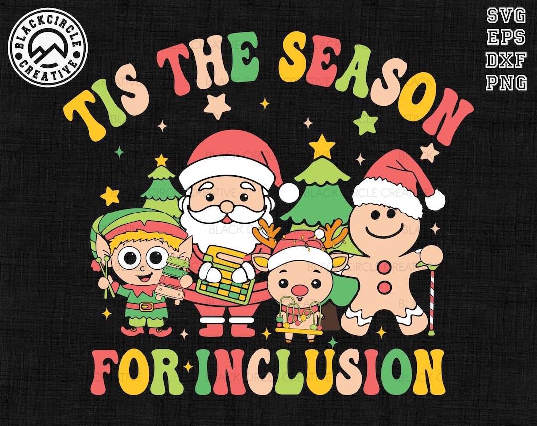 Tis the Season for Inclusion Svg, Merry Christmas Svg, Slp Ot Pt Xmas ...