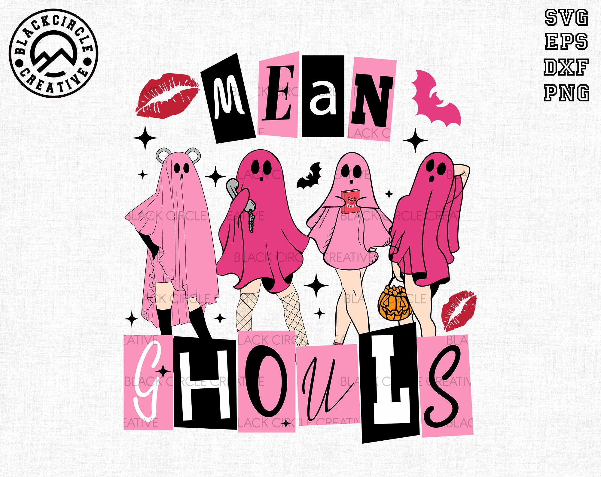 Mean Ghost Svg, Retro Halloween Svg, Ghouls Ghost Svg, Cute Ghost Svg ...