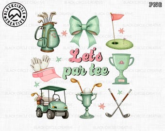 Let's Par-tee Png, Coquette Golf Png, Girls Golfgolf, Party Favor Gift ...