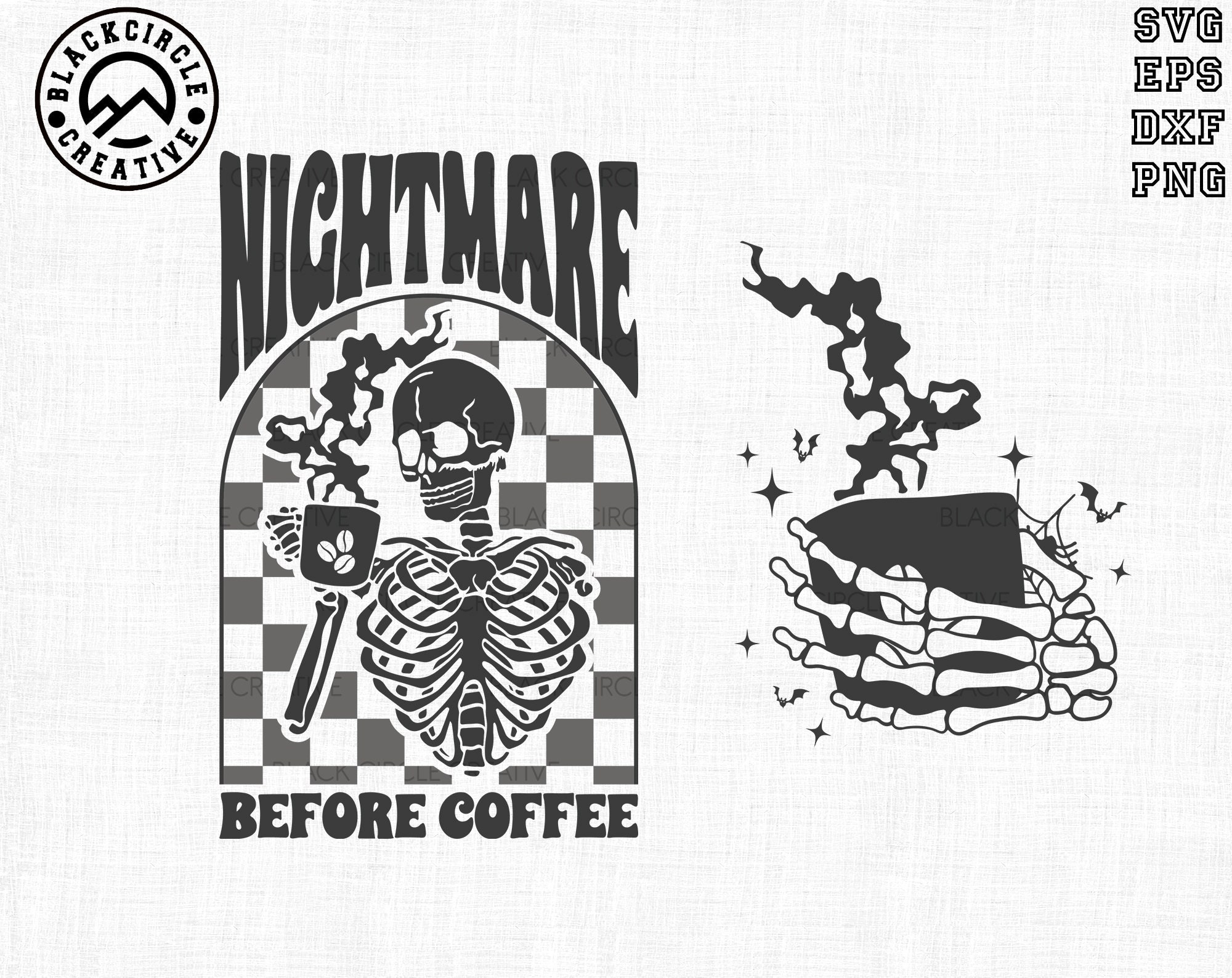 Nightmare Before Coffee Svg, Skeleton Drink Coffee Svg, Trendy ...