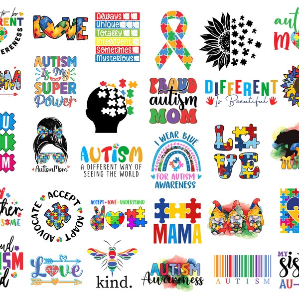 Autism Awareness Svg - Etsy