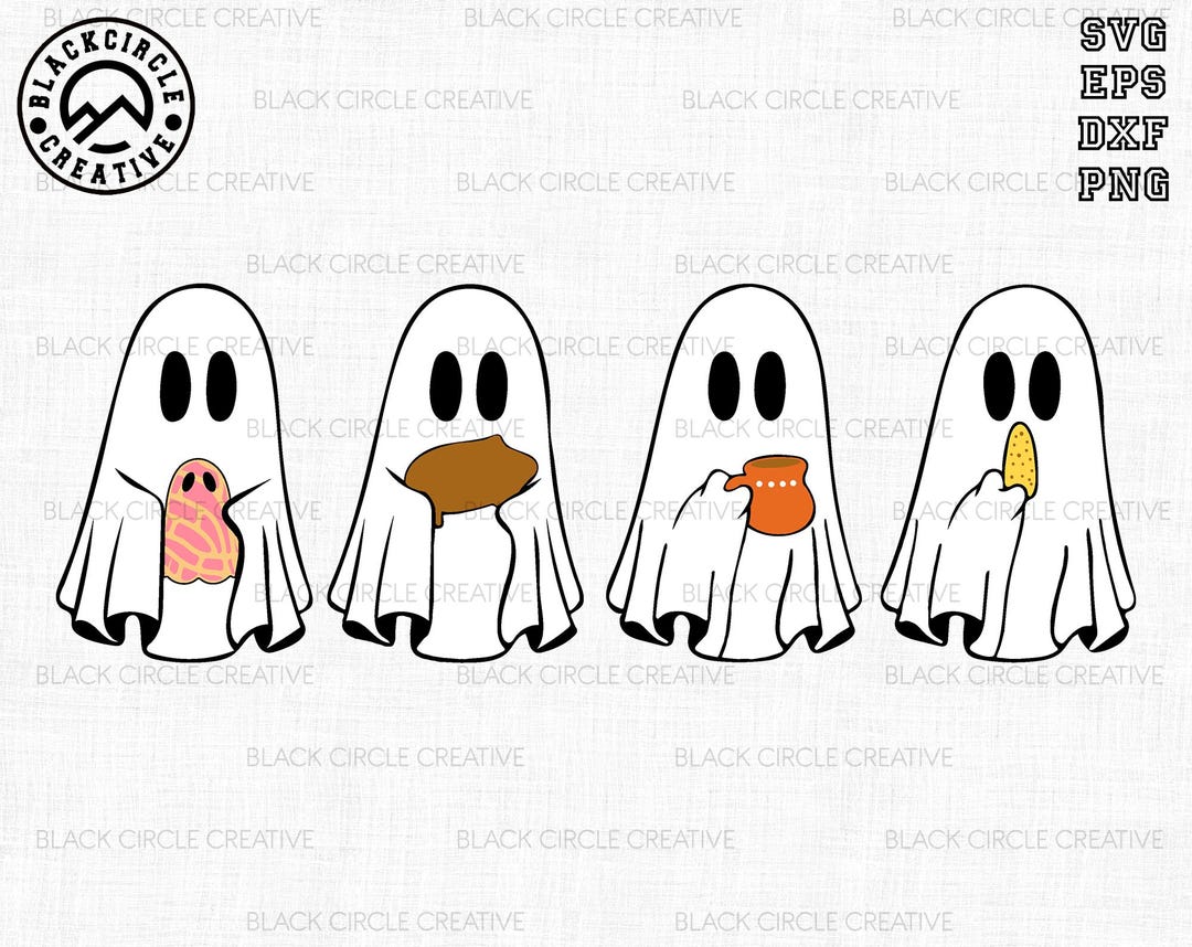Halloween Mexican Svg, Conchas Ghost Svg, Dia De Muertos Svg, Spooky ...