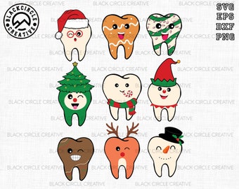 12 Days of Dentistry Svg, Dentist Xmas Svg, Dentist Tree Tooth Tree Svg ...