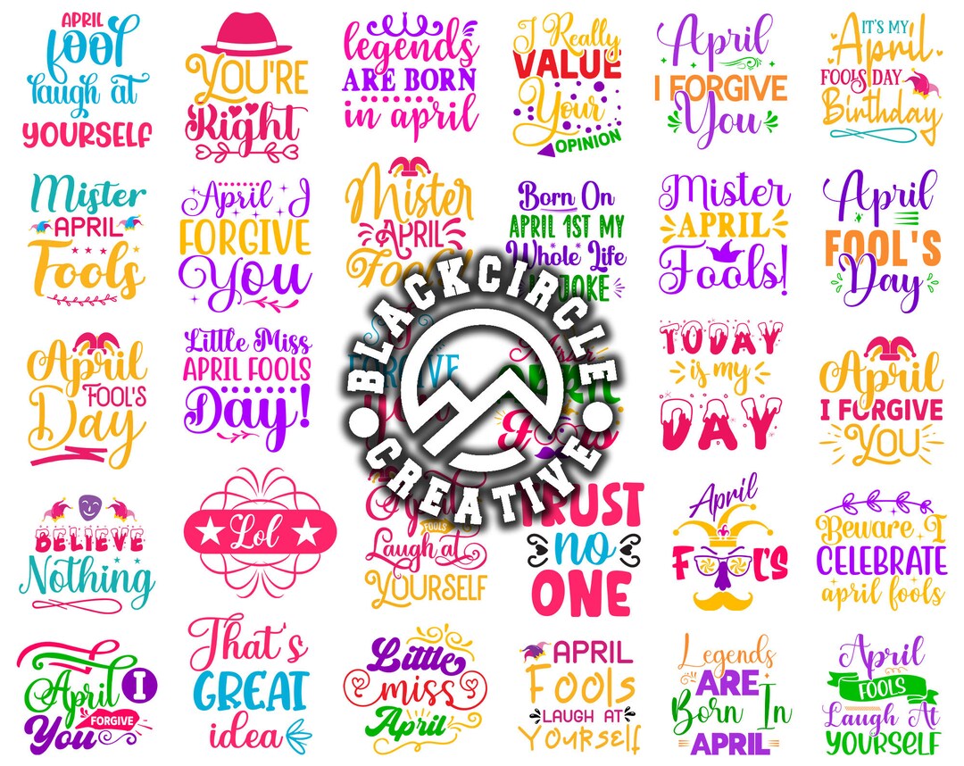 April Fools' Day Svg Bundle, April Fools' Shirt Designs, Happy April ...