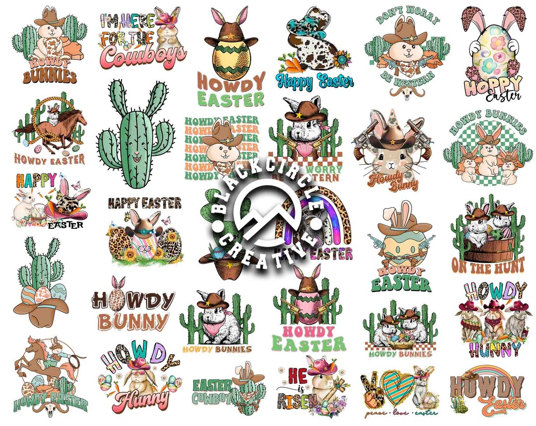 Western Easter Png Bundle, Howdy Easter Png, Happy Easter Png, Easter ...