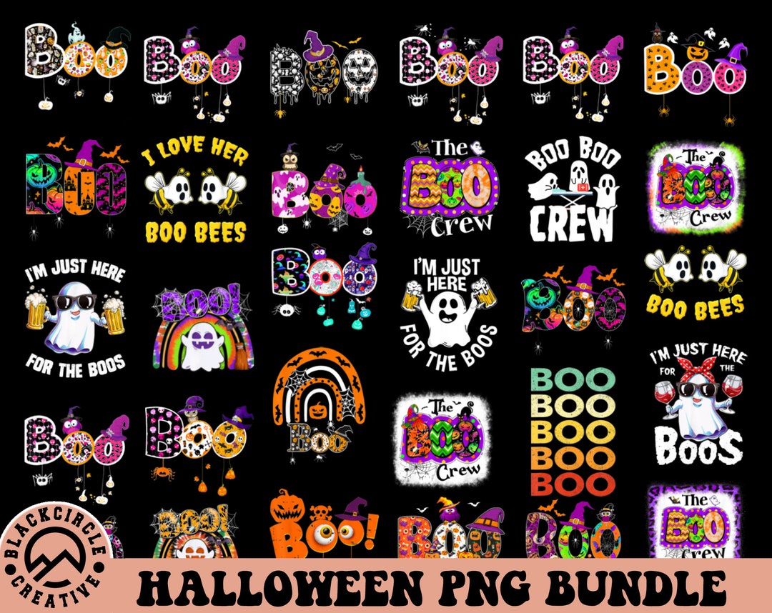 Boo Halloween Png Bundle, Halloween Clipart, Boo Png, Pumpkin Png ...