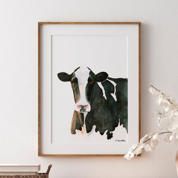Modern Cow Art - Etsy