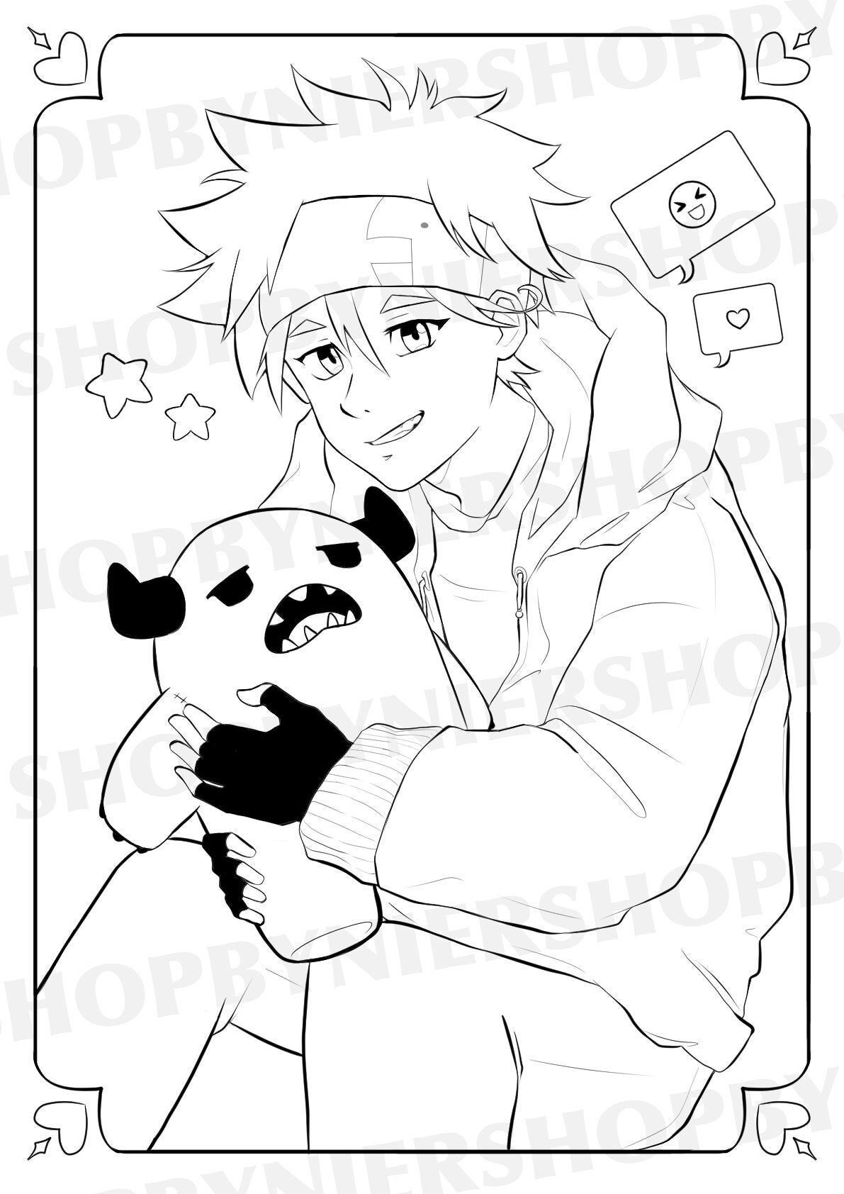 Sk8 the Infinity, Reki Kyan - Instant Download - Colouring Page - Anime ...