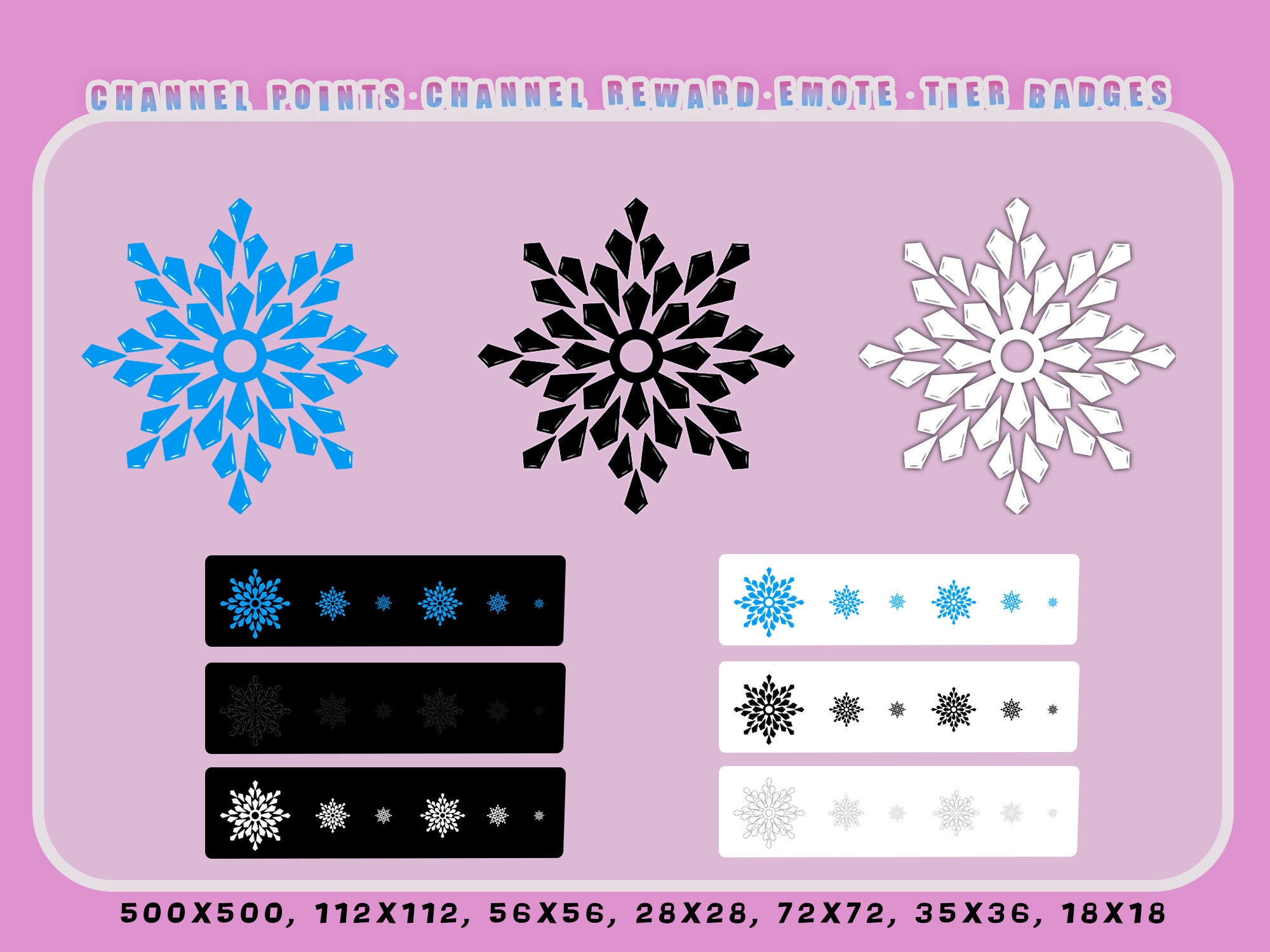 Snowflakes Channel Points for Twitch Emotes Twitch Channel Point Icon ...