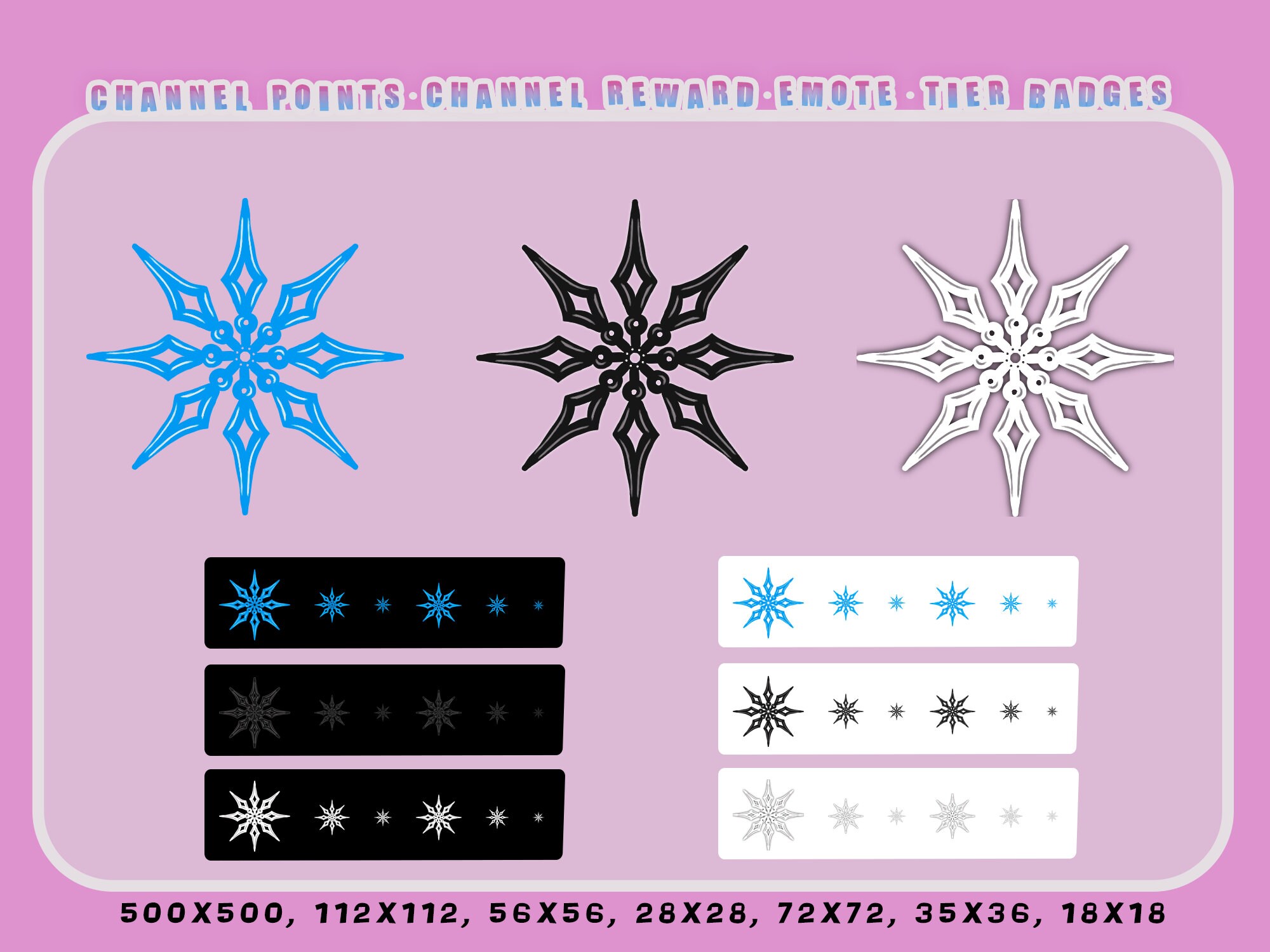 Snowflakes Channel Points for Twitch Emotes Twitch Channel Point Icon ...