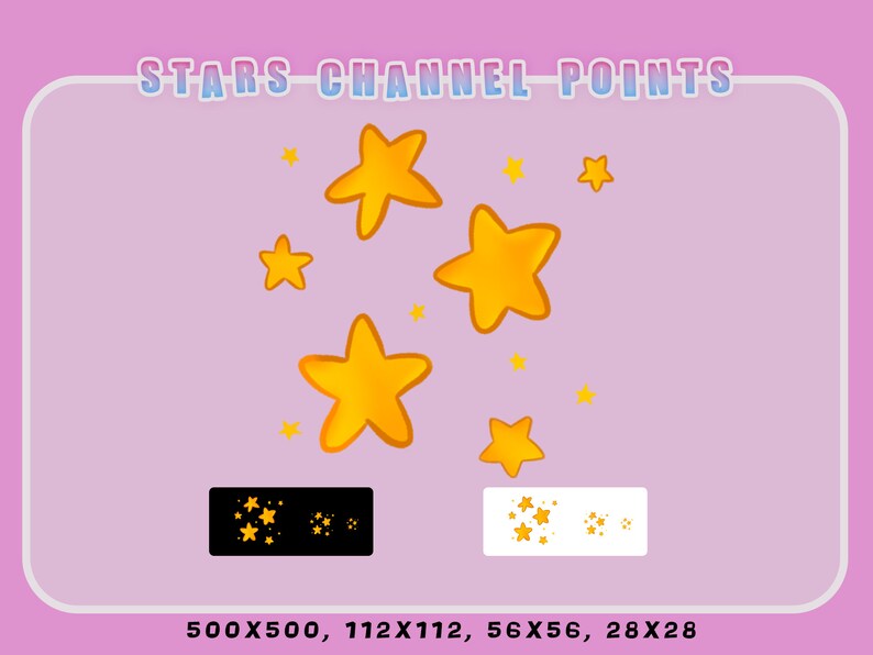 Stars Channel Points Icon - for Twitch / Discord | Stream Points | - Etsy