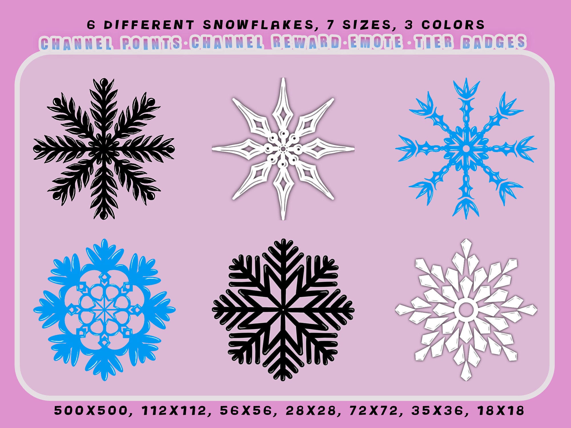 Snowflakes Channel Points for Twitch Emotes Twitch Channel Point Icon ...