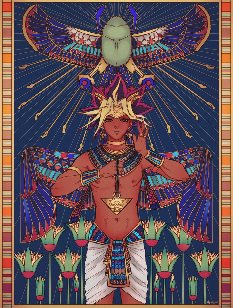 Yugioh Yami Yugi Pharaoh Atem Art Print - Etsy