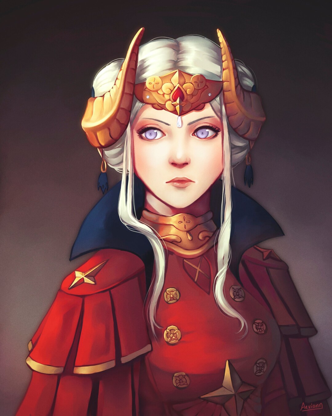 Edelgard Fire Emblem Three Houses Classic Art Portrait Art Print - Etsy