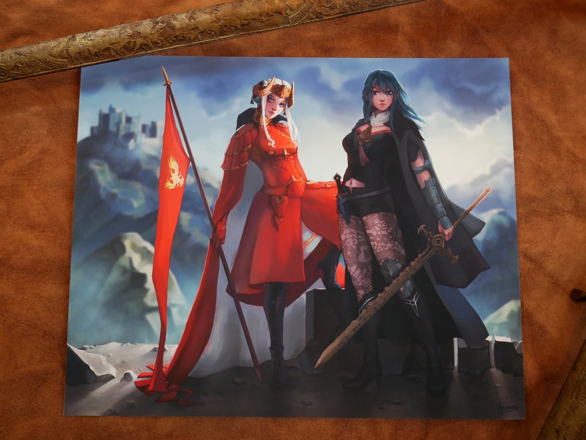 Edelgard & Byleth Fire Emblem Three Houses Art Print - Etsy
