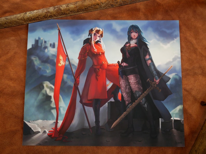 Edelgard & Byleth Fire Emblem Three Houses Art Print - Etsy