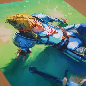 Link the Legend of Zelda Age of Calamity Breath of the Wild | Art Print ...