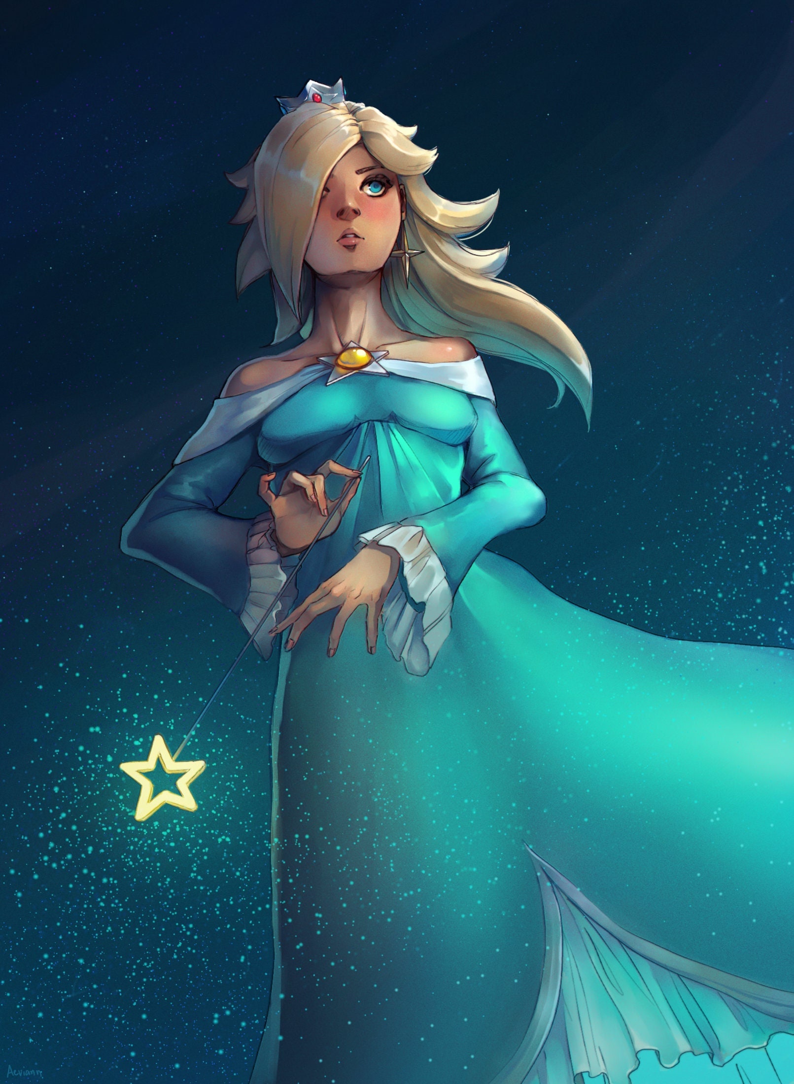 Rosalina Super Mario Galaxy Art Print - Etsy Rosalina Super Mario Galaxy Art Print - Etsy
