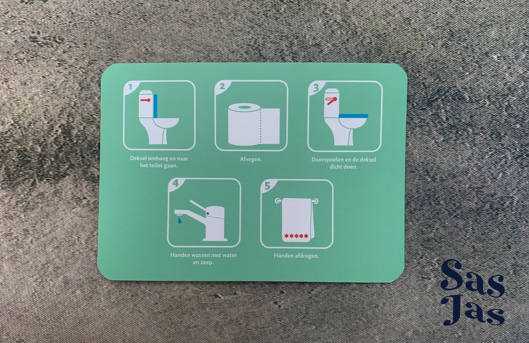 Ticket With Toilet Instructions for Autism, Adhd, Neurodivers Spectrum ...