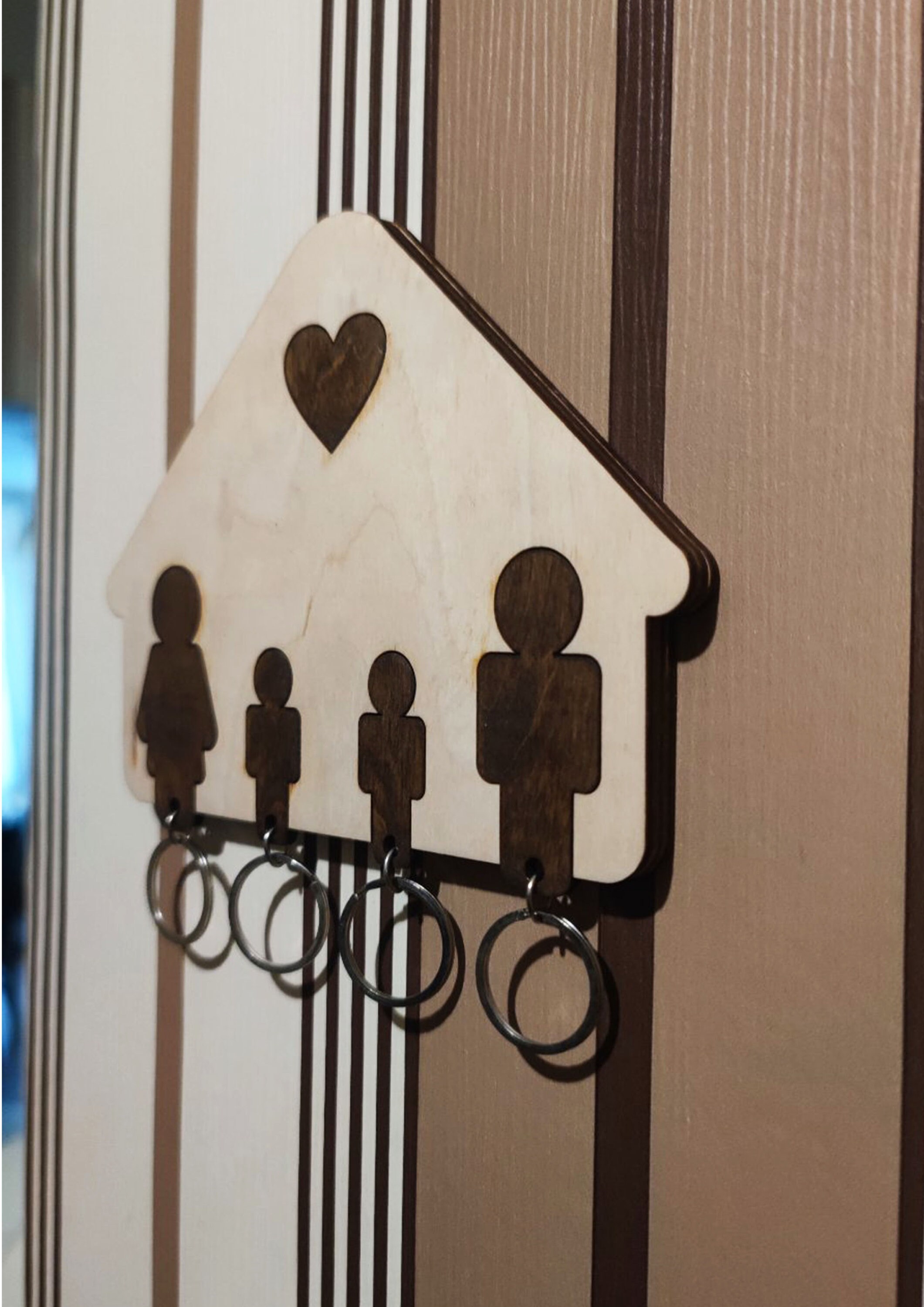 Family Keyholders I Kids and Parents Keychains I Wall Key Holder I ...