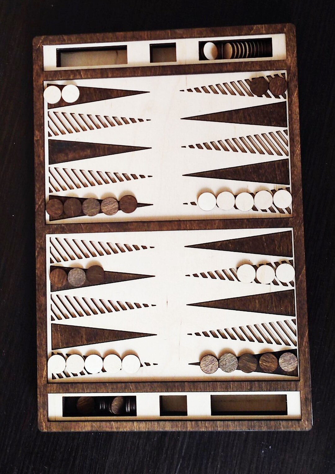 Backgammon I Wooden Board Game I Backgammon Game I Handmade Board Game ...