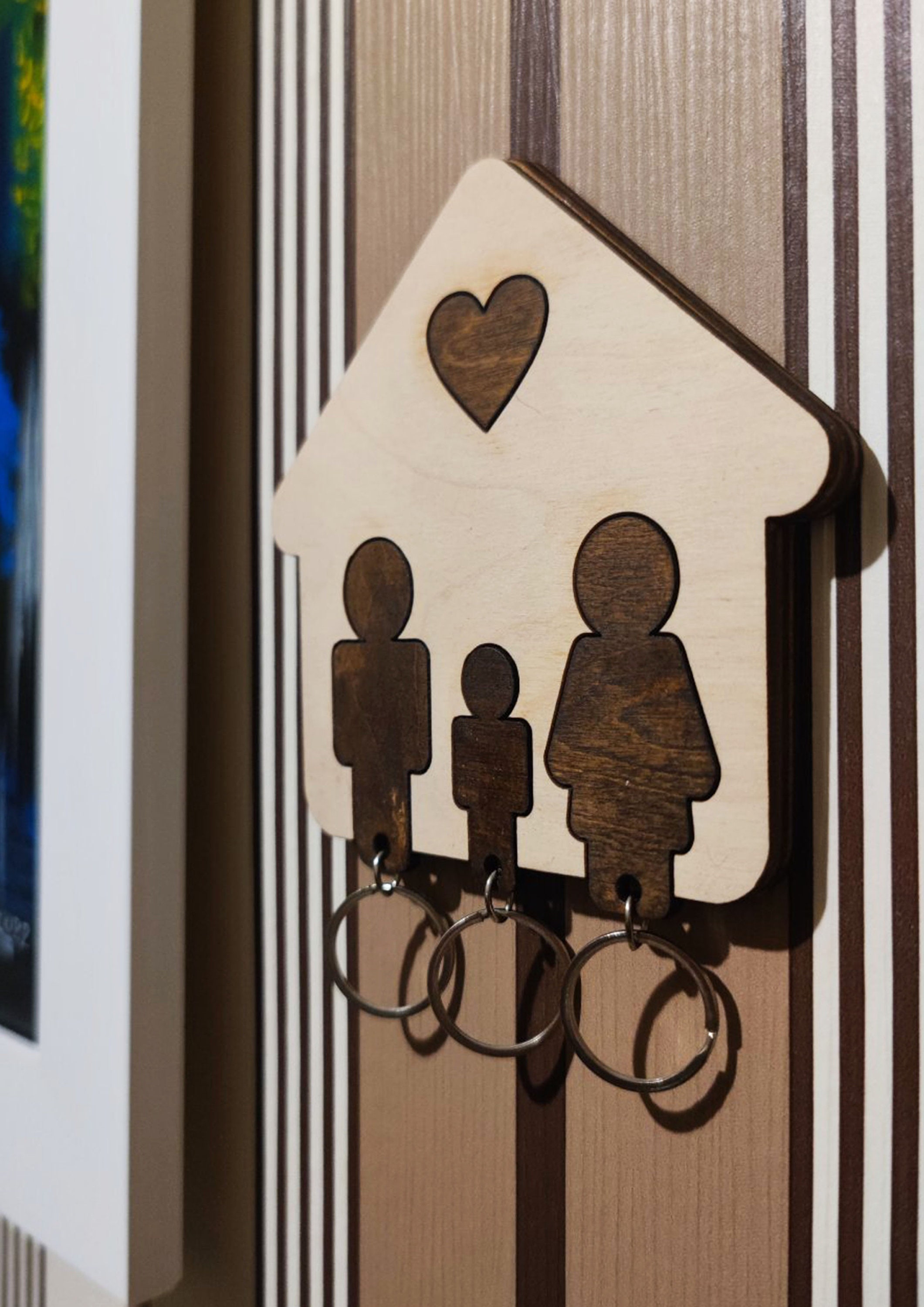 Family Keyholders I Kids and Parents Keychains I Wall Key Holder I ...