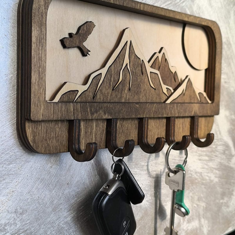Wooden Key Holder - Etsy