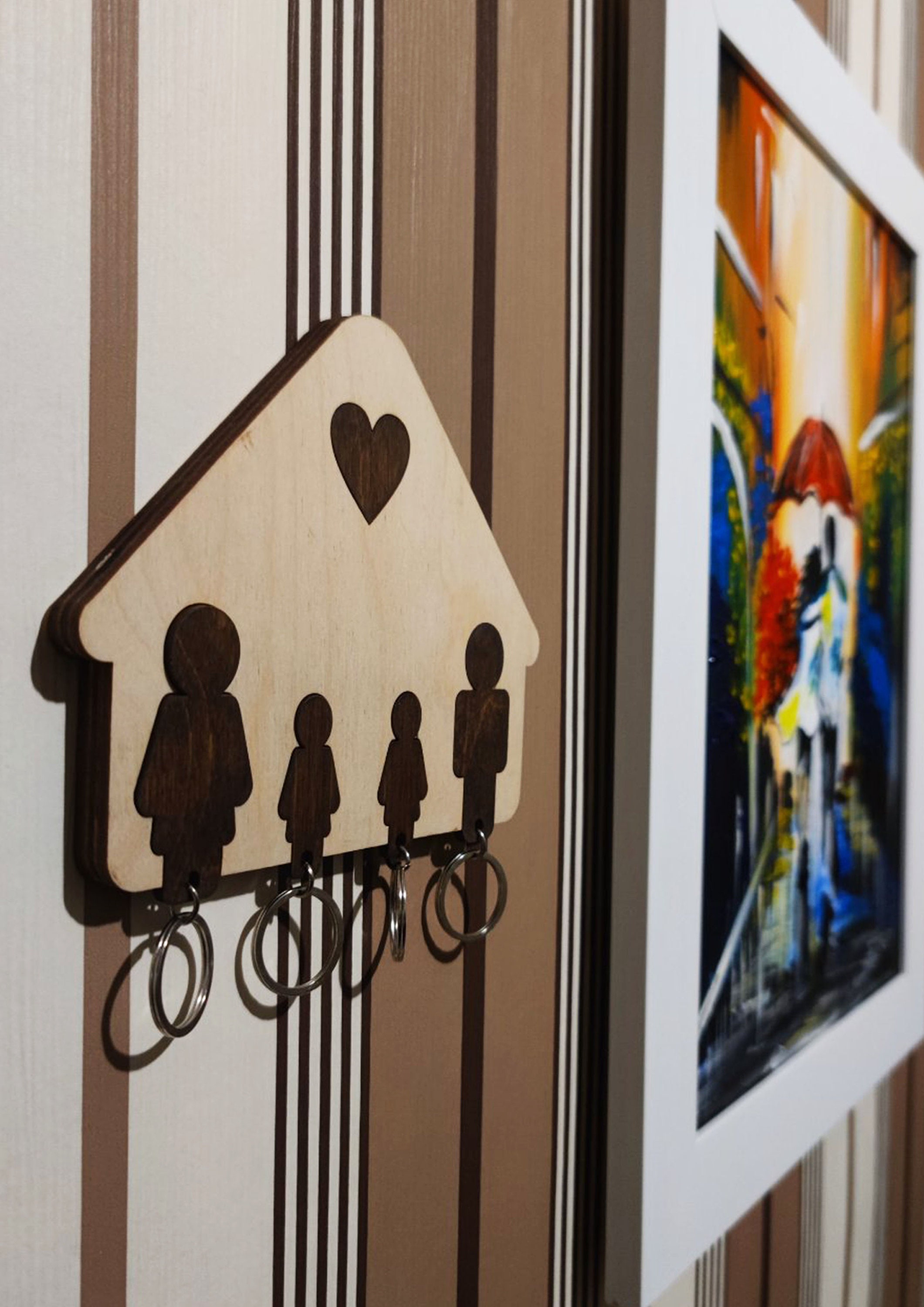 Family Keyholders I Kids and Parents Keychains I Wall Key Holder I ...