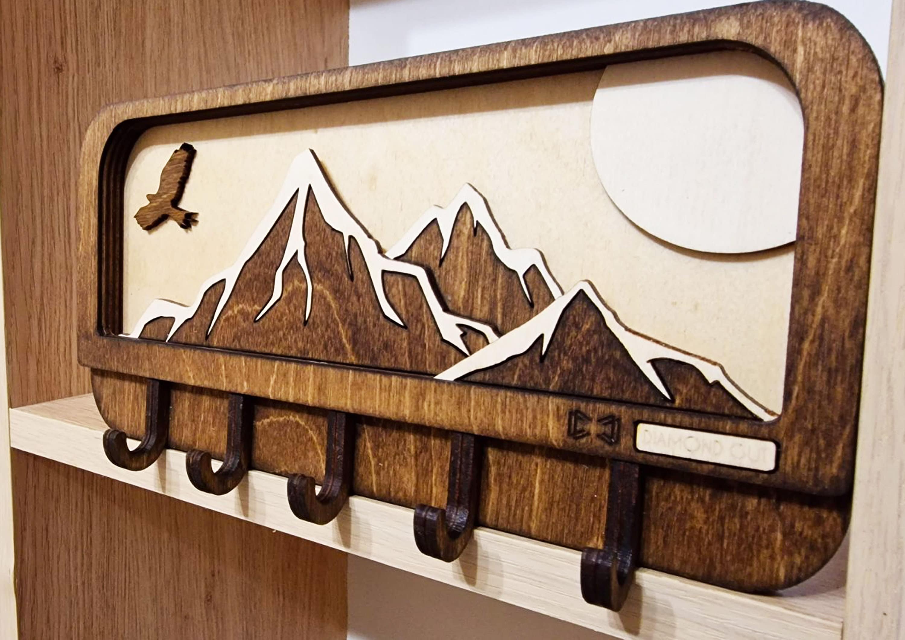 Mountains Wooden Key Holder I Home Decoration I Wall Key Chain - Etsy
