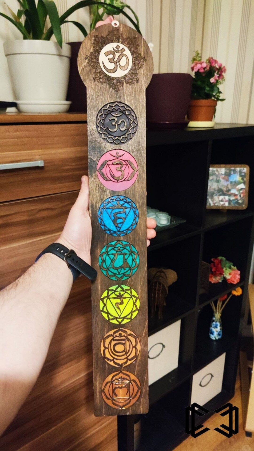 Seven Chakra Wall Art Set I Chakra Wall Decor I Chakra Symbols Set of 7 ...