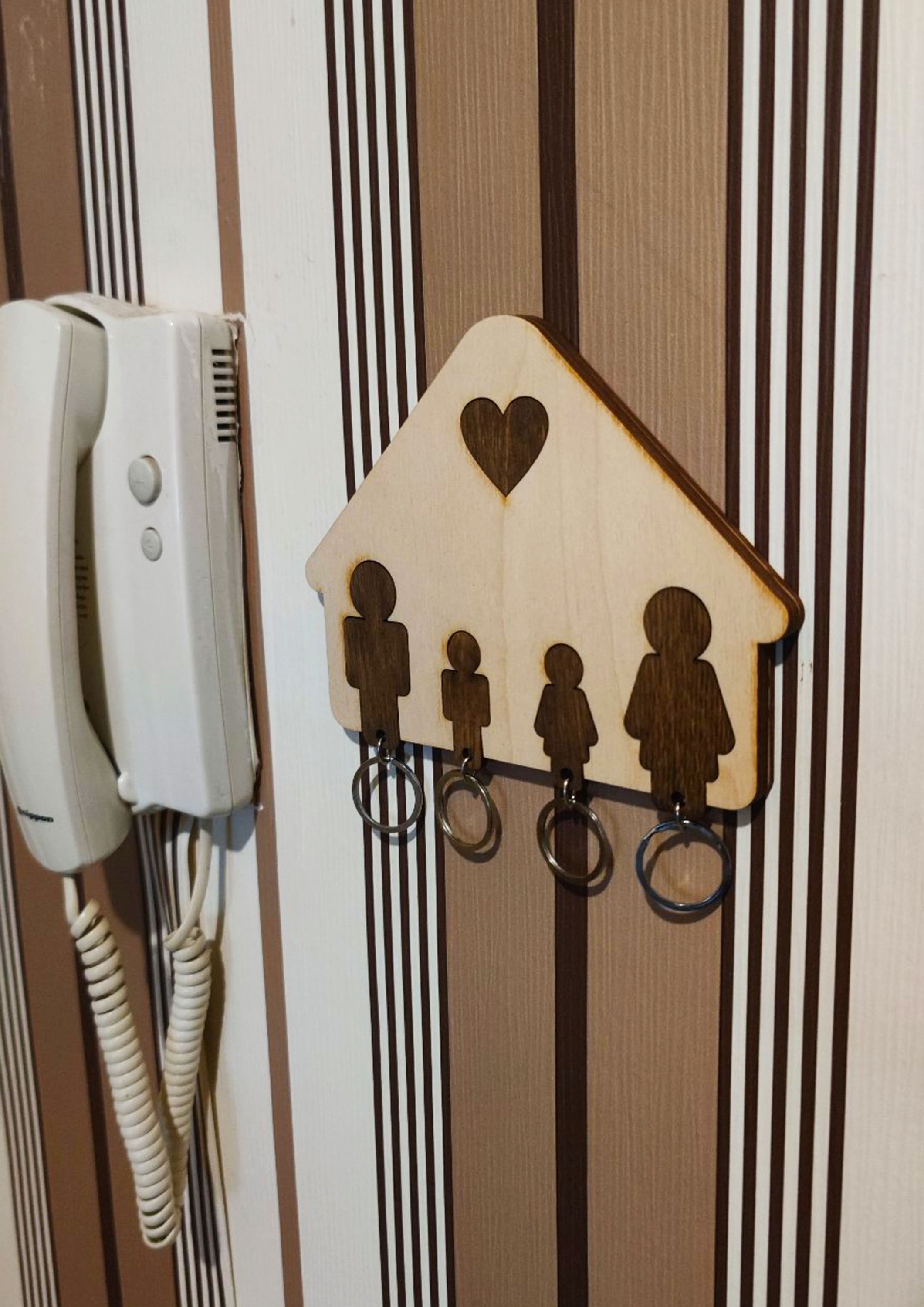 Family Keyholders I Kids and Parents Keychains I Wall Key Holder I ...