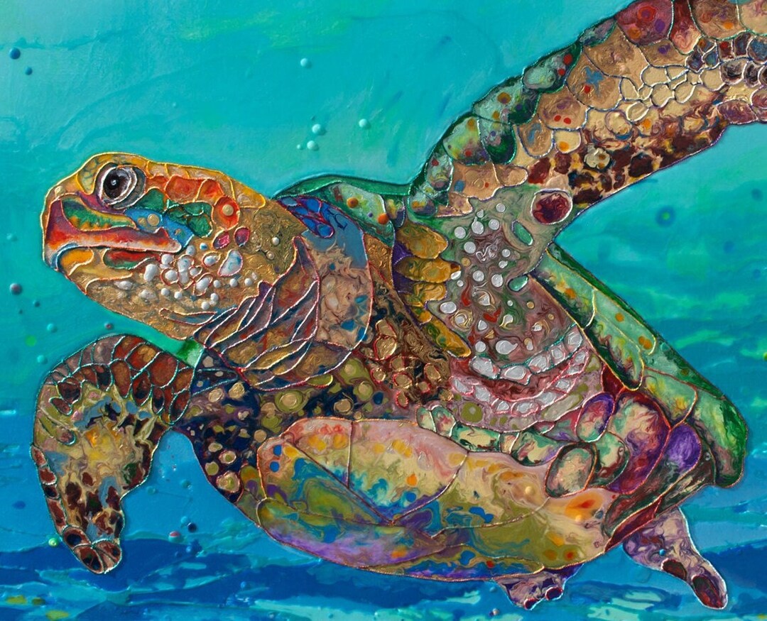 Sea Turtle/large ART for Large Walls/canvas Giclee - Etsy