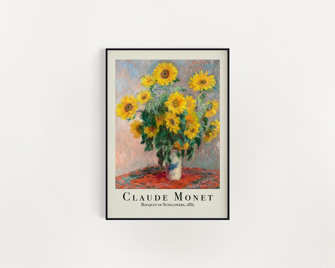 Claude Monet, Sunflowers. Vintage Painting, Digital Print, Poster - Etsy